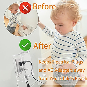 groword Switch Cover,Baby Proof Light Outlet Covers,Child Safety Switch Plate Guard,Wall Plug Box,Kids Electrical Protector Box Fits All Outlet 4.95" H X 3.35" W X 1.77" D or Smaller (1 Pack)