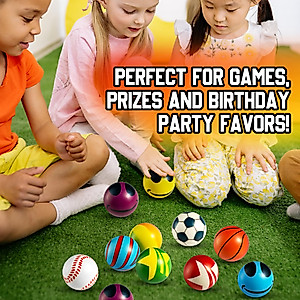 50 Mini Stress Balls For Kids And Adults - Bulk 2 Inch Assorted Soft Stress Relief Balls, Squishy Balls Sensory Fidget Toys, Party Favors, Birthday Gifts Goodie Bag Stuffers Stocking Stuffers For Kids