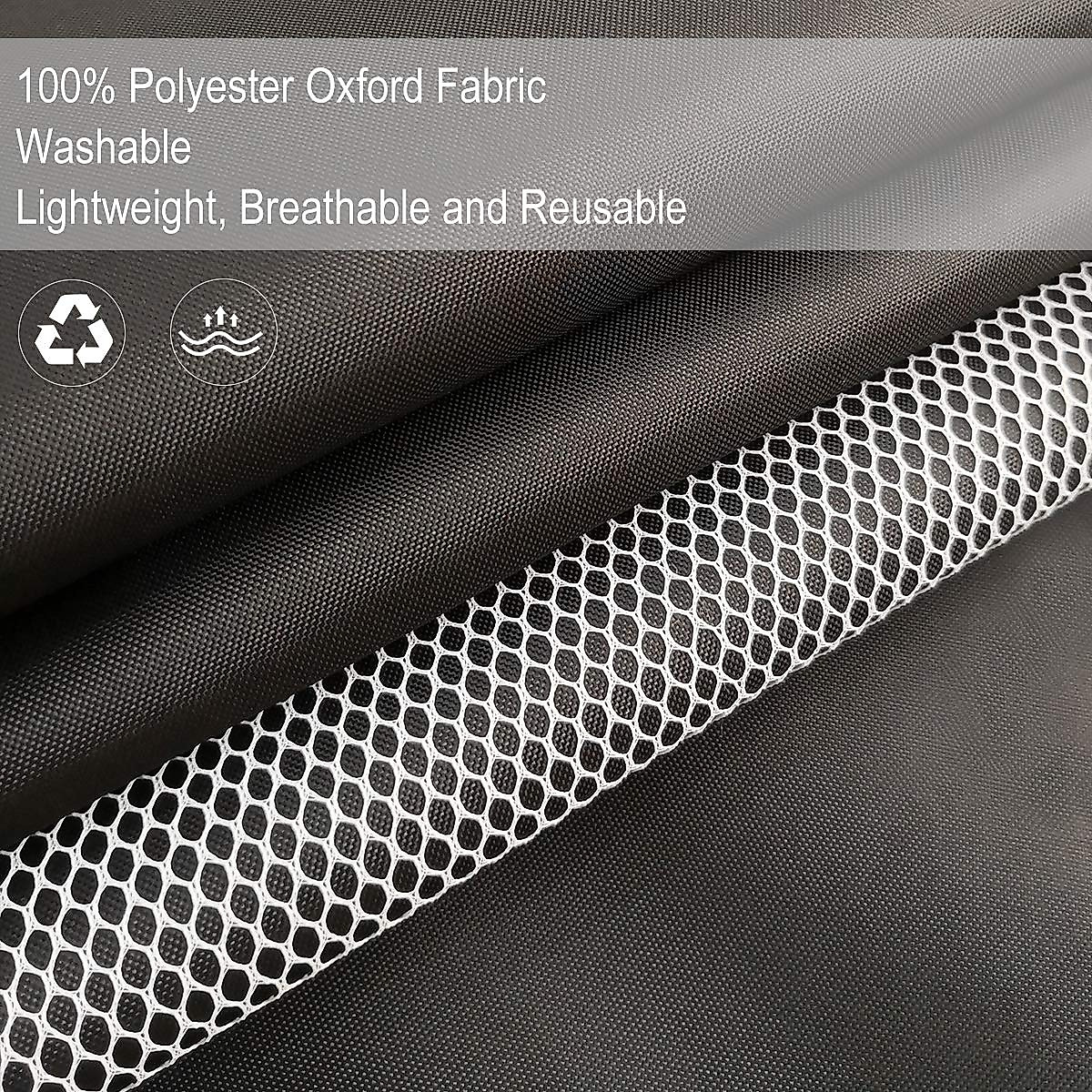 MASKEYON 51" Garment Bags with Zipper Pocket for Dance Costume,Wedding Gown,Suit,Furs,Garment Bags for Travel and Storage(Pack of 2,Black)