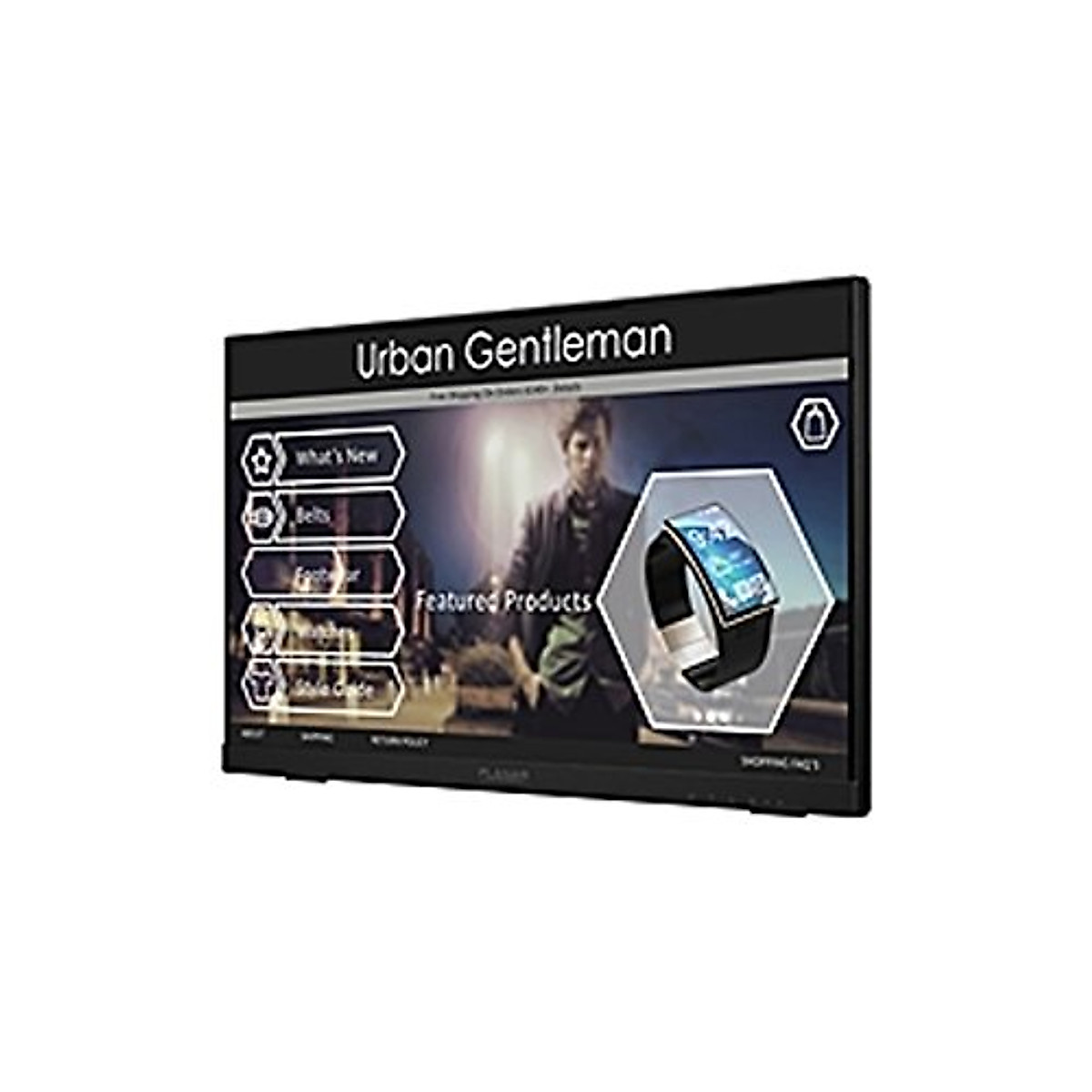 Planar Systems 997-8286-00 Projected Capacitive Multi-Touch IPS Edge-Lit Led LCD, Pct2235, Speakers and Helium Stand Supporting 15 to 70 Tilt Range, 22" Wide, Black