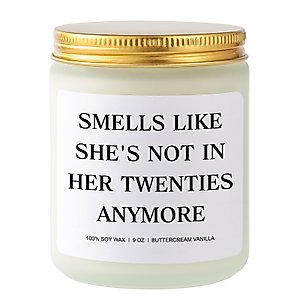 30th Birthday Gifts for Her, Happy 30 Year Old Birthday Gifts for Women, Daughter, Sister 30th Birthday Gift Ideas, Dirty 30 Birthday Decorations - Vanilla & Buttercream Scent 30th Birthday Candle