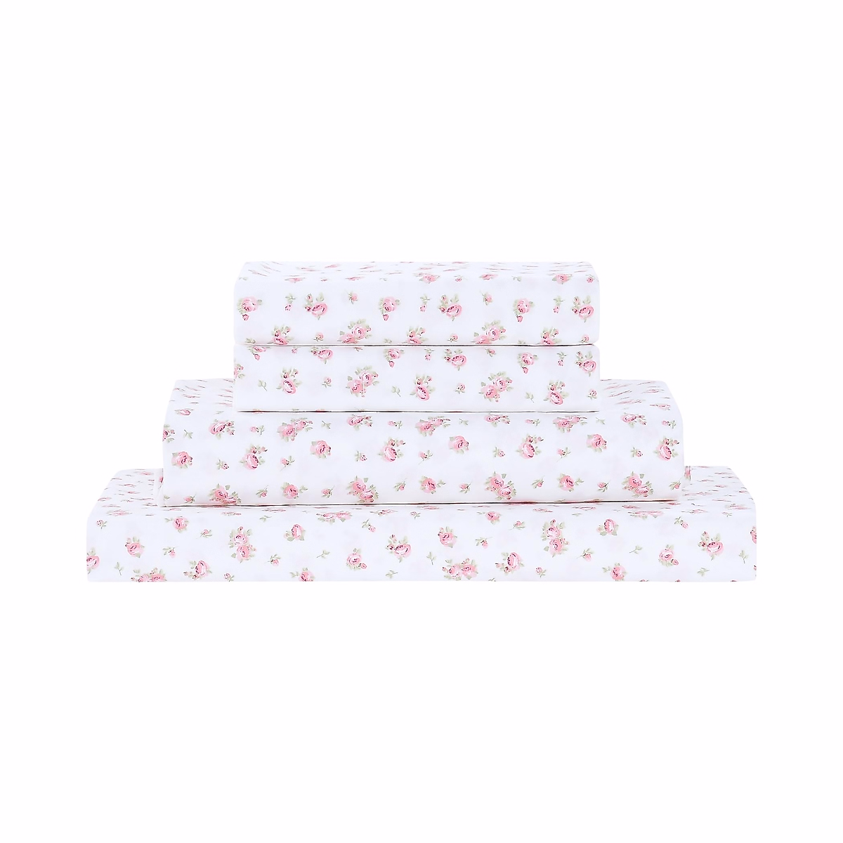 Modern Threads Soft Microfiber Printed Sheets - Luxurious Microfiber Bed Sheets - Includes Flat Sheet, Fitted Sheet with Deep Pockets, & Pillowcases Ivory Queen