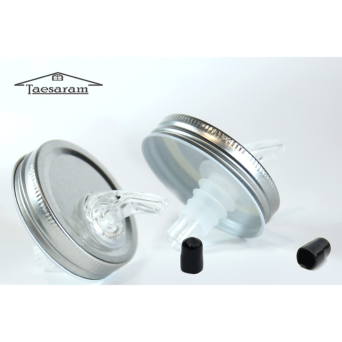 Mason Jar Pour Spouts Lid TinPlate Mason Jar Lid Dispenser Sprouting Lid Free Flow (4 units Metal Multicolor)