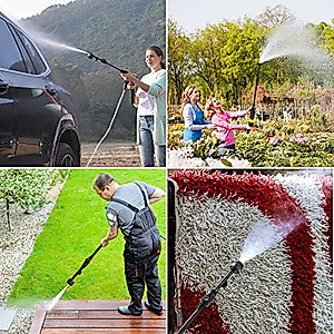 VTOMAN ToolCore V32 Cordless Pressure Washer with Jump Starter, Portable Pressure Washer, Power Water Cleaner with 6-in-1 Nozzle, 6m Hose, for Washing Car, Windows, Floor