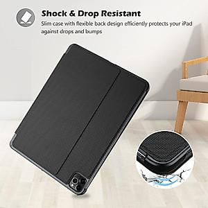 ProCase iPad Pro 11 Inch Case 2022 2021 2020 2018, Slim Stand Protective Folio Case Smart Cover for iPad Pro 11" 4th 3rd 2nd 1st Gen - Black
