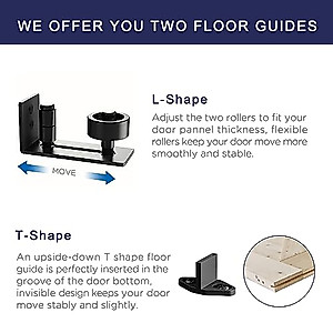 GOLDENPOLEY 30in x 84in Sliding Barn Door with 5 FT Barn Door Hardware Kit, DIY Unfinished K-Frame-Installation Required-Includes Barn Door Slabs,Wood, Barn Door Hardware, Handle, and Floor Guides