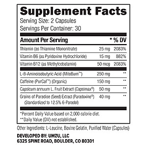 UMZU ZuBurn Thermogenic Fat Burner Supplement for a Healthy Body Composition | Natural Ingredients to Support Metabolism, Increase Calorie Burn & Reduce Body Fat* (30 Day Supply | 60 Capsules)