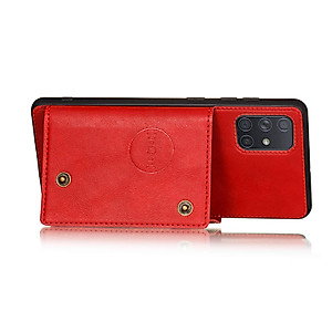 Compatible with Oppo Reno 6 Pro 5G Cover Case,Compatible with Oppo Reno6 Pro 5G PEPM00 CPH2249 PU leather Stand Phone Case Cover Red