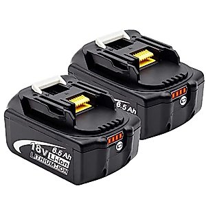 BATTOOL 2 Pack 6500mAh BL1860 Replacement Lithium-ion Battery Compatible with Makita 18v Battery BL1850 BL1845 BL1840 BL1830 BL1820 BL1815 LXT400 194204-1 Cordless Power Tools