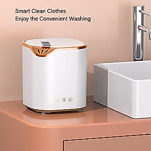 Mini Washer Automatic, Washers Dryers Mini Washing Machine 4L Capacity ABS Draining ABS Portable Washing Machine 100 to 240V EU Plug for Dorms RVs Apartments (US Plug)