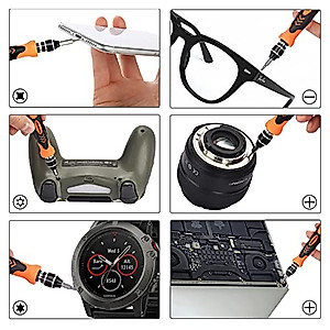 Precision Screwdriver Set, SHOWPIN 46 in 1 Laptop Screwdriver Kit with T5 T6 T8 T10 Torx Bit Set, Electronics Tool Kit Compatible for Game Console, iPhone, Cell Phone, PC, and Computer Repair