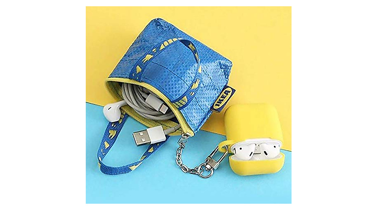 IKEA KNOLIG Key & Coin Purse – Compact Blue Organizer for Keys and Coins