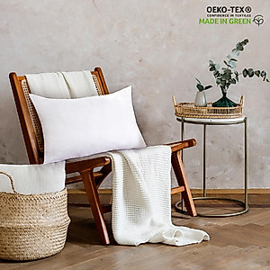 ROYALE LINENS 16 x 24 Pillow Insert - Down Alternative Throw Pillows Insert - Rectangle Pillow Pack of 1 White - Bed & Couch Pillows - Inner Cushion for Bed, Cushion for Living Room - Shams Stuffer