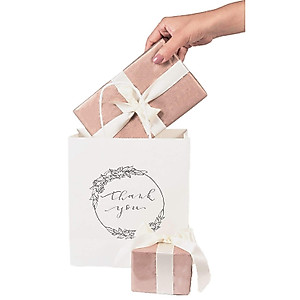 UNIQOOO 40 Sheets 20X26 Large Premium Metallic Rose Gold Champagne Gold Tissue Gift Wrap Paper Bulk - Recyclable Gift Wrapping Accessory - Perfect for Gift Bags, Wedding, Party, DIY Crafts