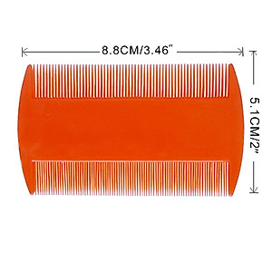 zYoung 4 Pcs Head Hair Comb Including 2 Pieces Hair Comb Double Sided 2 Pieces Removal Dandruff Comb with Metal Teeth