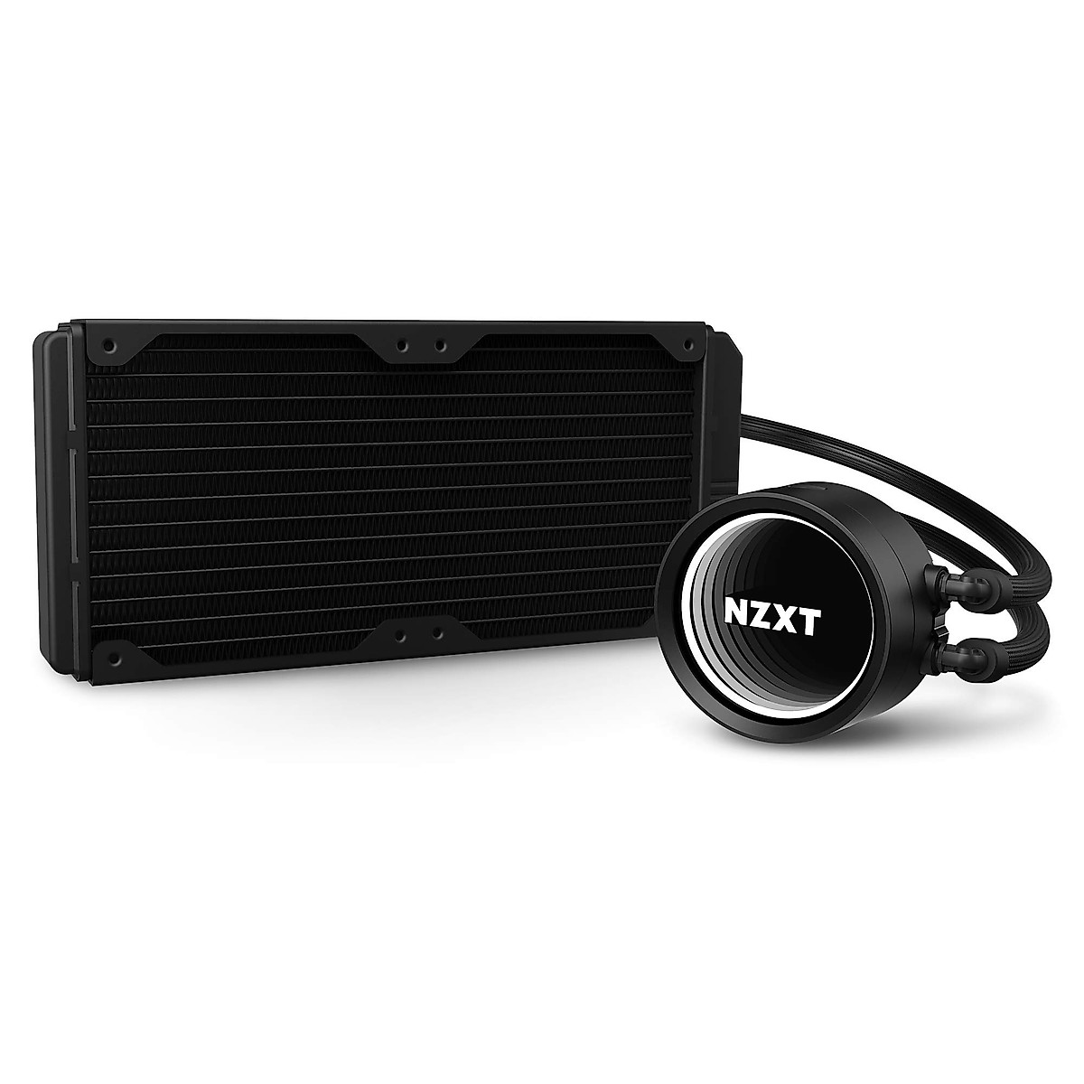 NZXT Kraken X53 240mm - RL-KRX53-01 - AIO RGB CPU Liquid Cooler - Rotating Infinity Mirror Design - Improved Pump-Powered By CAM V4-RGB Connector-Aer P 120mm Radiator Fans (2 Included), Black, X Gen 3