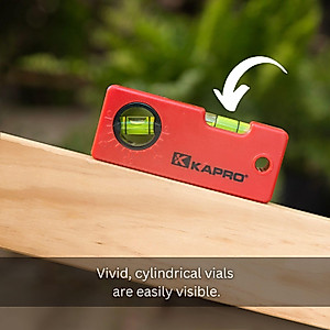 Kapro - 313 Measure Mate and 245 Mini Level Bundle - Home-Improvement Tool - With 12” Ruler and Level - Features Sliding Markers, Knife Guide & Angle Finder - Includes Nail Gripper & Drill Bit Gauge