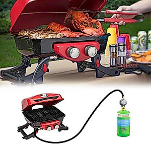 MCAMPAS 1LB Propane Regulator with 5FT Extension Hose X 3/8" Female Flare NUT for Outdoor Camper Grill Stove