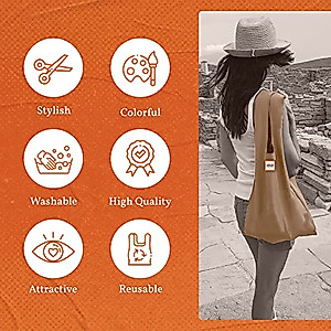 Urban Market Bags - Reusable Shopping Bags, Large Nylon Foldable Grocery Bags with Comfortable Handles, Machine-Washable Grocery Totes in a Compact Pack, Rural, Set of 6