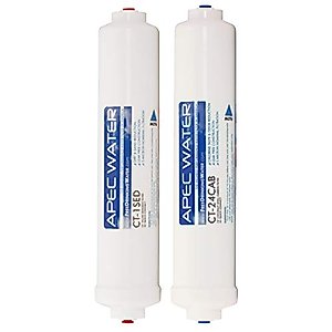 APEC Water Systems FILTER-SET-CTOP US Made Double Capacity Replacement Filter Set For Ultimate Series Countertop Reverse Osmosis Water Filter System Stage 1-2, White