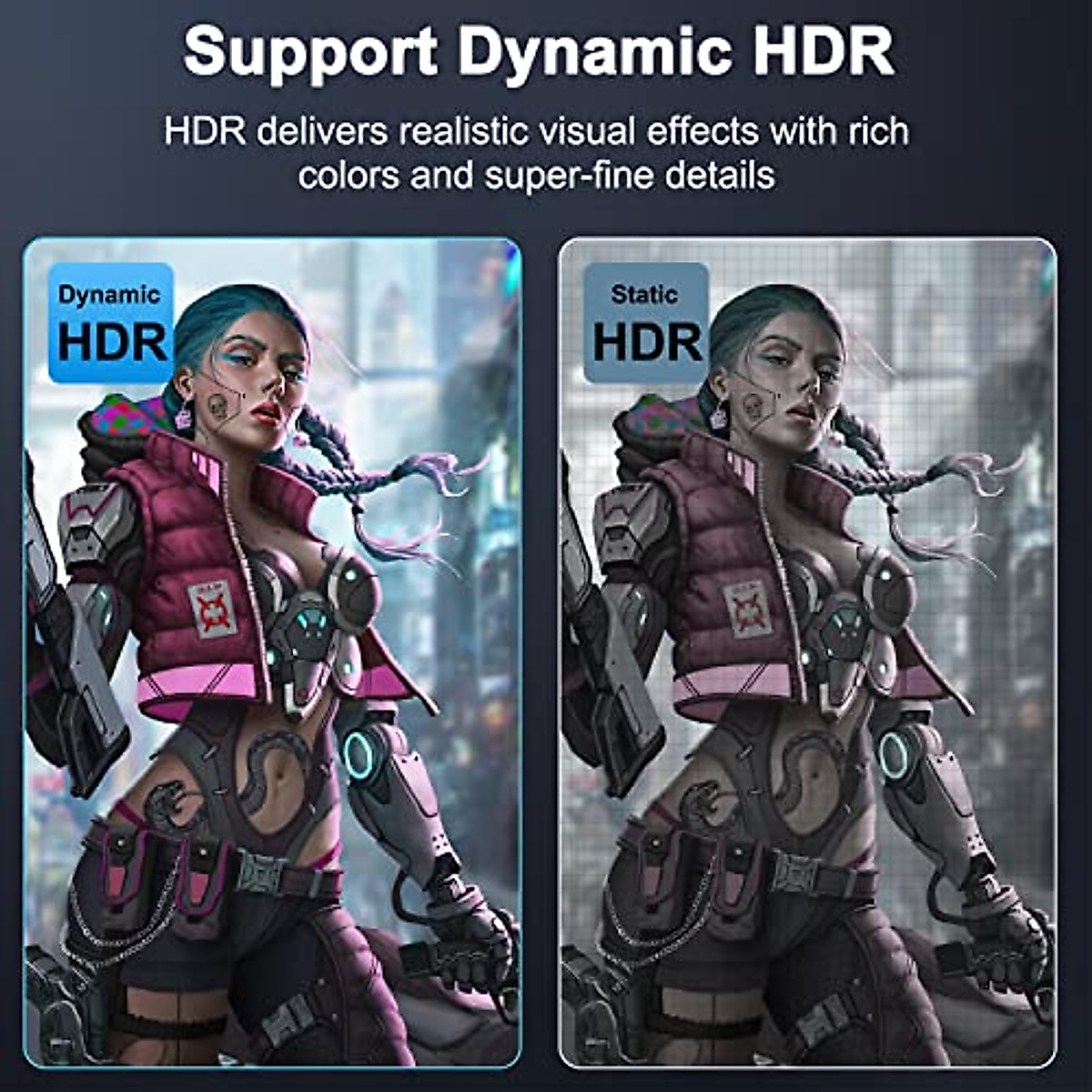 UVOOI 8K DisplayPort Cable 1.4, Display Port to Display Port Cable 6FT (8K@60Hz, 4K@144Hz, 2K@165Hz, 1080P), HDCP 2.2, 32.4Gbps, HDR10 DP to DP Cord for Gaming Monitor, Graphics, PC