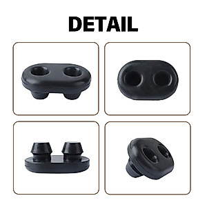 XiyaxiVici 2 PCS Cooler Feet Replacement Non-Slip Non-Scratch Rubber Feet for Coolers Models 45qt 65qt 110qt 145qt, Thickened and Enlarged Soft Rubber Feet Outdoor Camping Protection Black