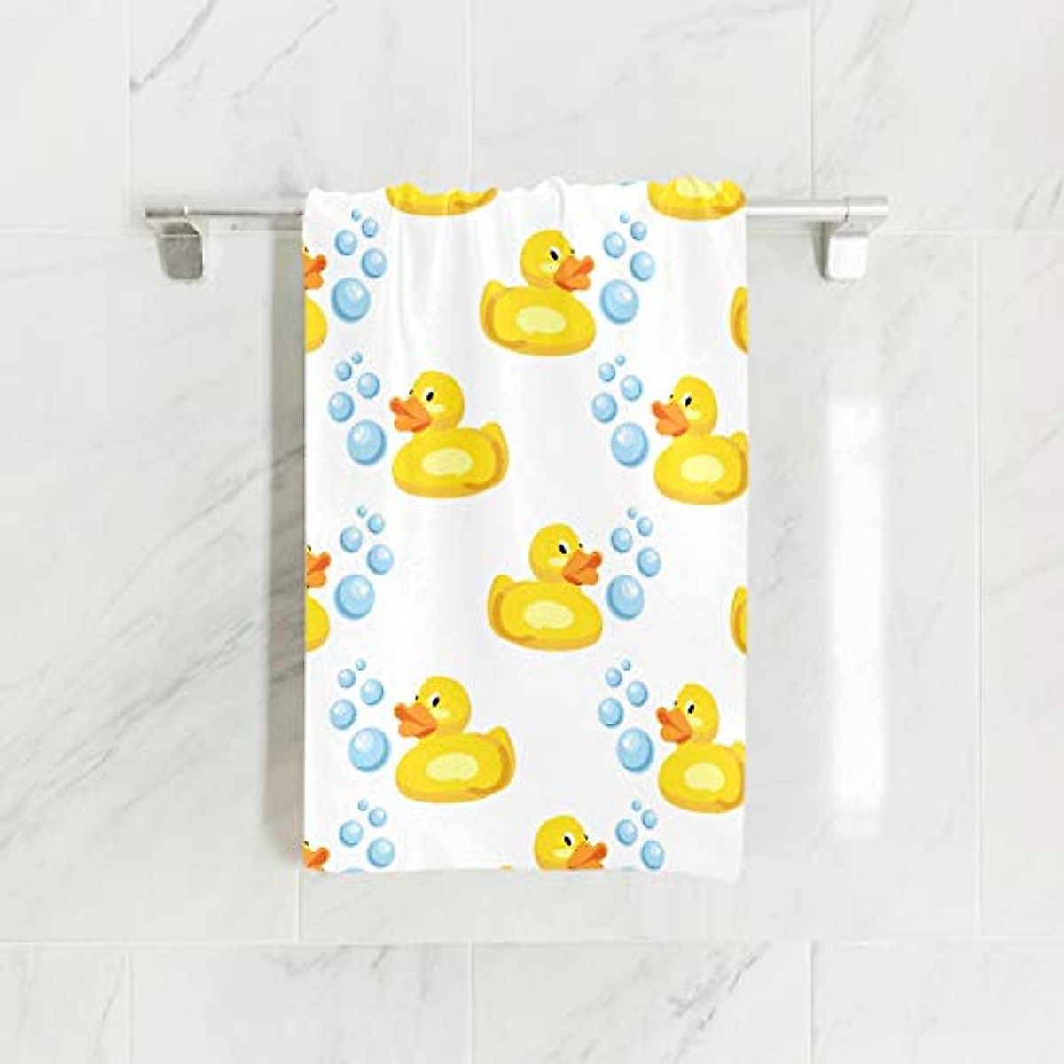 ALALAL Guest Hand Towels for Bathroom Yellow Rubber Ducks Decorative Fingertip Towels Absorbent Soft Towels for Hotel Kitchen Spa Gym Yoga 27.5x15.7 inch
