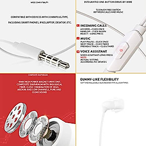 DARK WOLF 2Packs Sleep Earphone Gift Earphone Bag,Noise Isolating in-Ear Sleep Earbuds,Unique Soft Silicone Perfect for Insomnia Side Sleeper, Yoga,medi 3.5mm Jack（White&Black