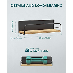 OROPY Magnetic Spice Racks for Refrigerator, Set of 4 Metal Kitchen Spice Organizer Shelf，Strong Magnetic Fridge Wood Holder