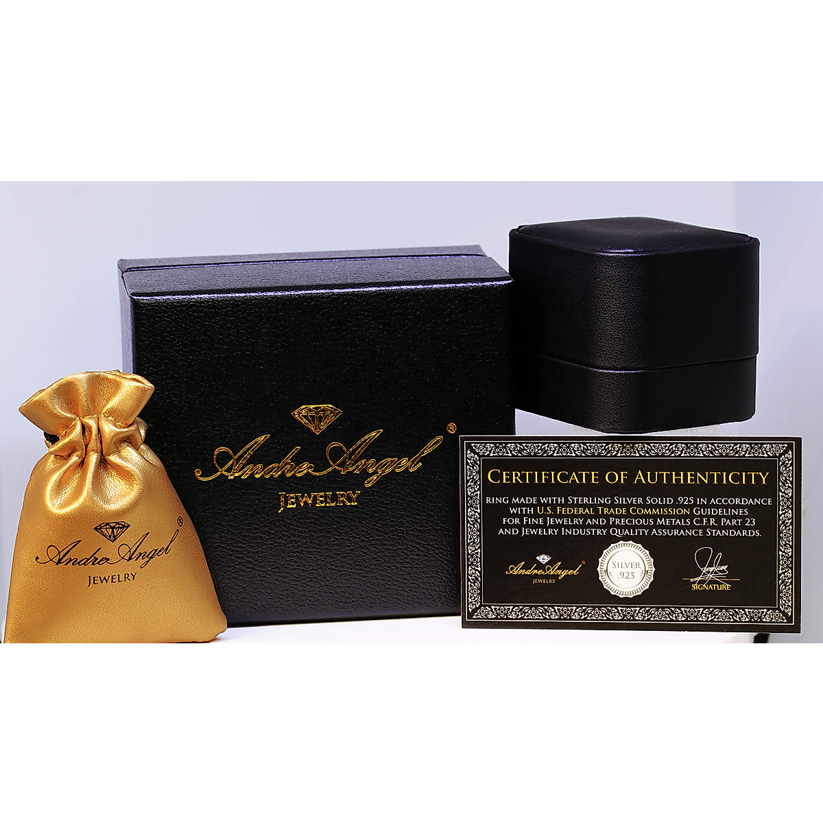 Engagement Ring Set Wedding 100% Solid Sterling Silver 925 Rhodium Plating Cubic Zirconia Stones AAAAA+ Alternative to Diamonds 2.5 Carats Anniversary Marriage Bridal Promise Design Valentine