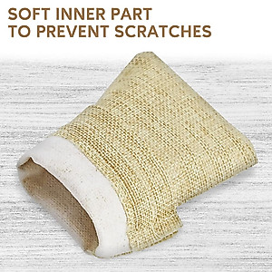 50 Pcs Burlap Gift Bags 5x8 Inch, Linen Sacks Bag with Drawstring for Gifts Candy Small Items, Reusable Jewelry Pouches for Art DIY Craft Coffee Present Wedding Favors Household Use, Brown