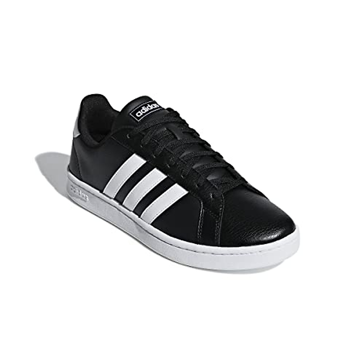 adidas men's Grand Court Tennis Shoe, Black/White, 8.5 US