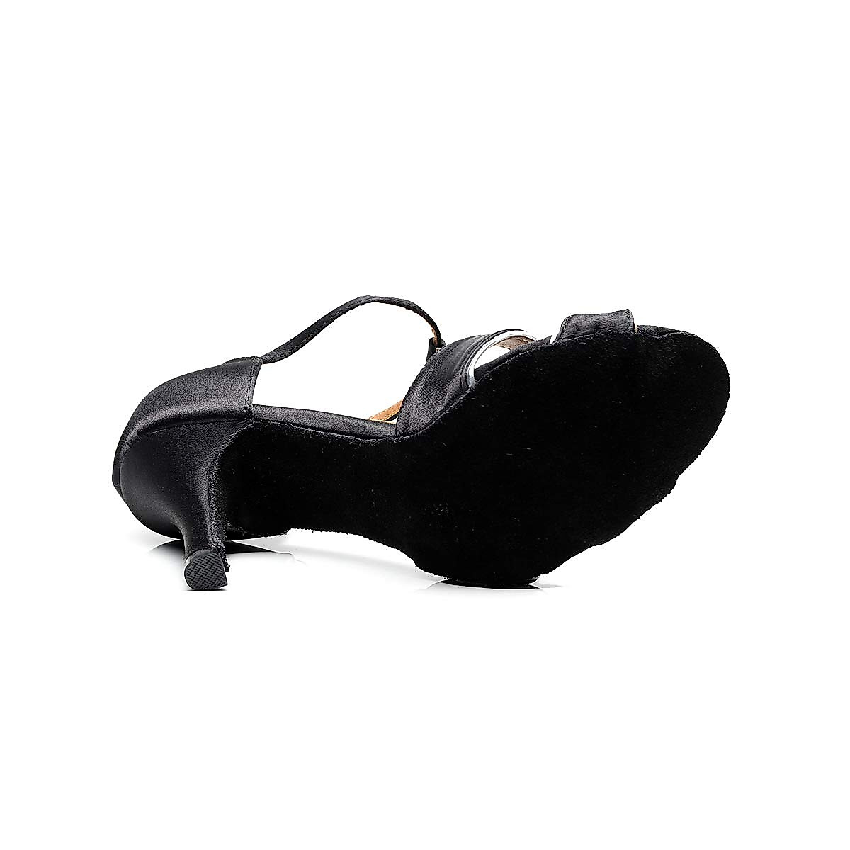 Goettin Dancine Ballroom Latin Social Salsa Tango Dance Shoes,Double-Layer Heel Tip,Premium Satin Ballroom Dance Shoes Women Heel Sandals Women Latin Salsa Bachata Performance Dance Shoes 7.5cm Heel