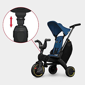 ZWJ-Children Tricycle Kid Trike Foldable Children Push Trike Portable Kids Tricycle with Seat Belt，Safe Canopy Bike, Gift for 1-3 Years Old