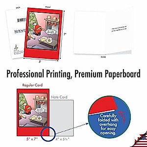 NobleWorks Variety Pack of 10 Christmas Greeting Cards with Envelopes, Adult Cartoon, Humor Holiday Assortment for Men and Women - Traces of Nuts A1250