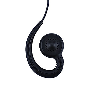 KS K-STORM Ear Hook Earpiece Headset with Mic Compatible with Hytera PD550 PD562 TD500 TD562 Two Way Radio，PU Material, Black