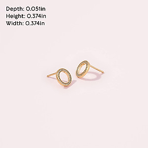 PANDORA Forever Stud Earrings - Great Gift - Stunning Women's Earrings - 14k Gold & Cubic Zirconia