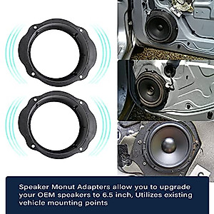 NuIth 6.5"/6.75" Car Door Speaker Adapter Bracket Compatible with Ford F150 2009-2013, Focus 2004-2012, Escape 2005-2012, C-Max 2003-2010 Mount Aftermarket Speaker Spacer Ring 1 Pair