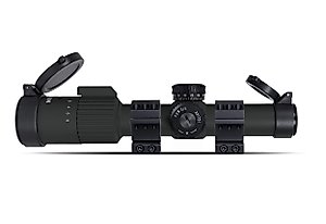 Monstrum Alpha 1-6x24 First Focal Plane FFP Rifle Scope with MOA Reticle | Precision V2 Picatinny Scope Rings | Bundle