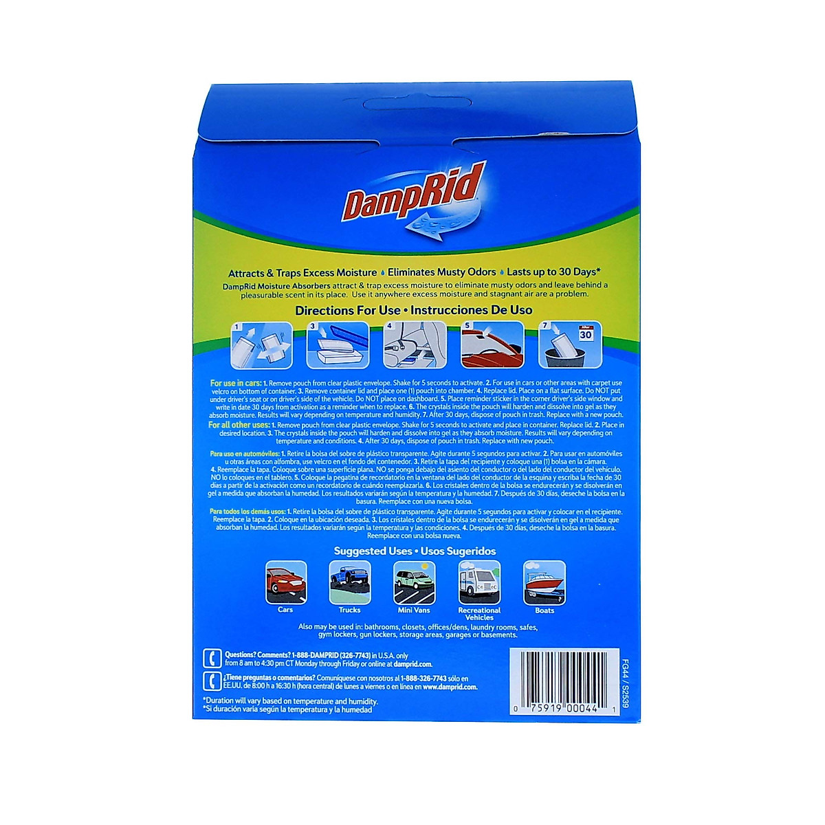 DampRid LoProfile Refillable Moisture Absorber, 10.5 Oz with Fresh Scent Fragrance Slim for Small Spaces like Vehicles, Shelves or Under Beds Remove Excess Moisture and Create Fresher, Cleaner Air