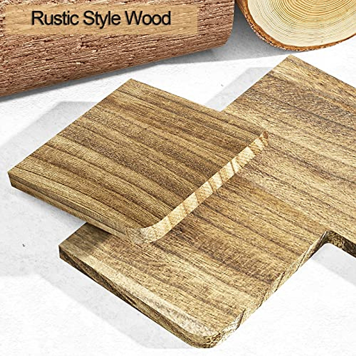 SRIWATANA Rustic Corner Shelf, 2-Tier Wood Wall Shelf, Wall Mounted Storage Shelves for Bedroom, Living Room, Bathroom, Carbonized Black