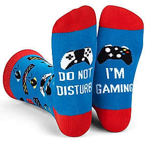 Lavley - Nerd Socks - Funny Gifts for Book Lovers, Music Lovers, Men and Women (US, Alpha, One Size, Regular, Regular, DND Gaming)