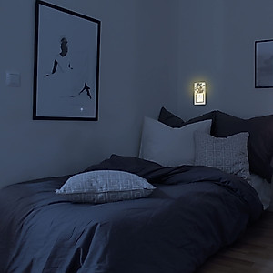 MSEAANBK Night Light Plug into Wall Hexagon Golden Blue Marble Night Light with Dusk to Dawn Sensor Night Light for Kid Girls Boys Women Men Room Decor, Hallway, Kitchen, Bathroom, Nursery, Stairs