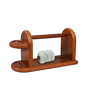 RoseFlower Wooden Yarn Holder Dispenser for Crocheting, Yarn Ball Holder for Knitting, Wood Yarn Holder,Thread Holder,Knitting Embroidery Accessory Gift, Yarn Spindle Dispenser Accessories#1