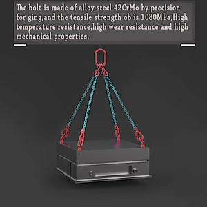 4pcs M12 x 18 0.5Ton-1Ton G80 Swivel Eye Bolt Alloy Steel Material 360° Rotation Hoist Ring Heavy Duty Large Carrying Capacity Eye Bolt Tensile Strength ob is 1080MPa