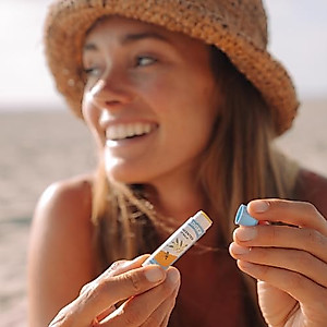 Badger Unscented Classic Lip Balm, 100% Organic Lip Balm for Sensitive Lips, Long Lasting Lip Moisturizer w/Light Silky Texture, 4 Pack