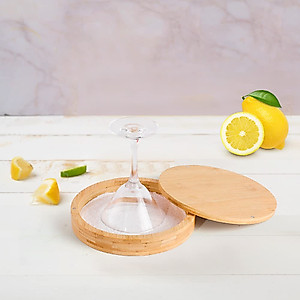 Margarita Salt Rimmer Set with Lid - Bamboo Salt Rimmer for Cocktails - Bar Party Glass Rimmering for Drinks, Cocktail Sugar Rimmer, Margarita Salt Container for Bar Salt and Sugar Rimmer Spice Box