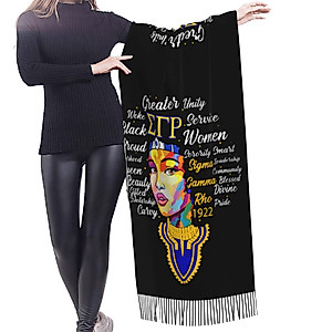 LeRayal Sigma Gamma Rho Scarf Sorority Gifts for Women Gift for GirlsPerfect Winter Warm Long Large Scarves With Tassel 1922