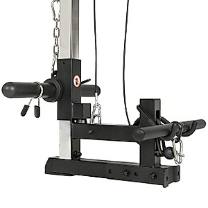 Sunny Health & Fitness LAT Pull Down Attachment Pulley System for Power Racks – SF-XF9927