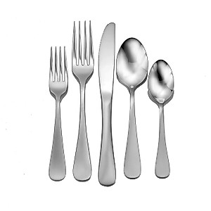 Liberty Tabletop Satin Annapolis 45 Piece Flatware set for 8 Made in USA